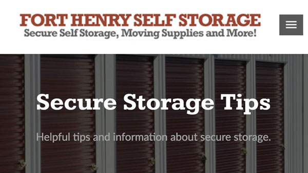 Brantford Secure Storage Tips | FORT HENRY SELF STORAGE